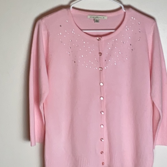 Debbie Morgan | Sweaters | Debbie Morgan Pink Button Front Soft Sweater ...